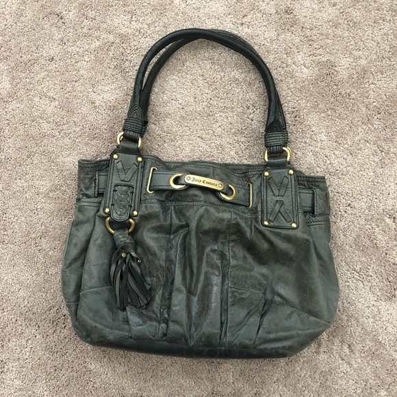 Juicy Couture | Bags | Juicy Couture Smoke Blue Distressed Leather Bag ...